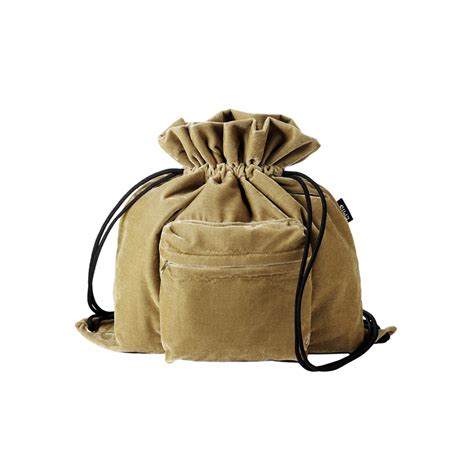 이미스 벨벳 빈티지 백팩 베이지 Emis Kream