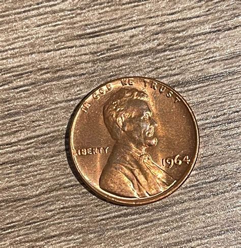 1964 Error Penny No Mint Mark L On Edge We In God We Trust On Rim