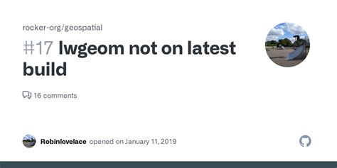 Lwgeom Not On Latest Build · Issue 17 · Rocker Orggeospatial · Github