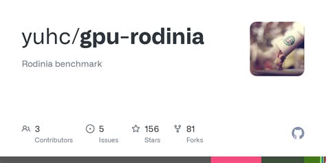 Github Yuhcgpu Rodinia Rodinia Benchmark