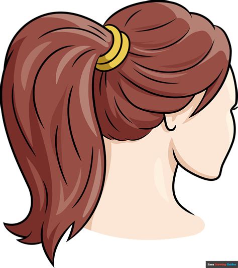 How To Draw A Ponytail From The Front