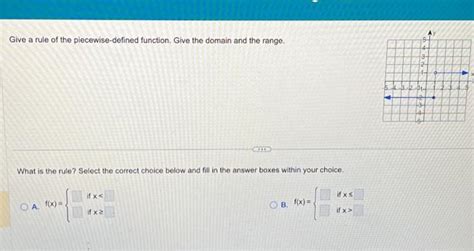 solved give a rule of the piecewise defined function give