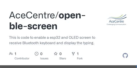GitHub AceCentre Open Ble Screen This Is Code To Enable A Esp32 And OLED Screen To Receive