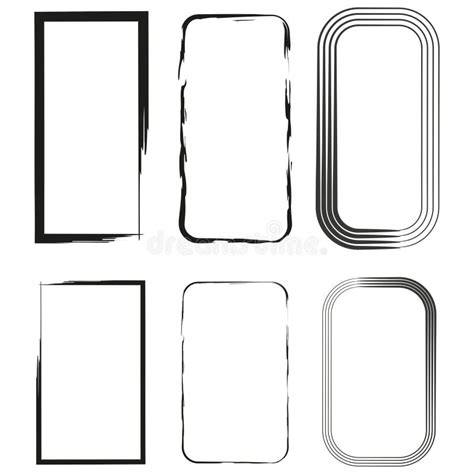 Grunge Square And Rectangle Frames Vector Illustration EPS 10 Stock Vector Illustration Of