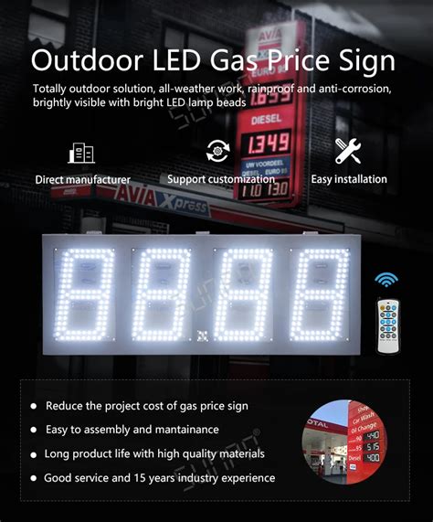 Australia China LED Gas Price Changer Sign Display Led Gas Price Bill Board Sign Gas Station