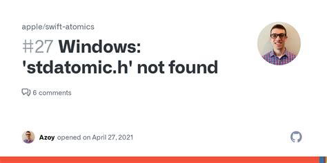 Windows Stdatomich Not Found · Issue 27 · Appleswift Atomics · Github