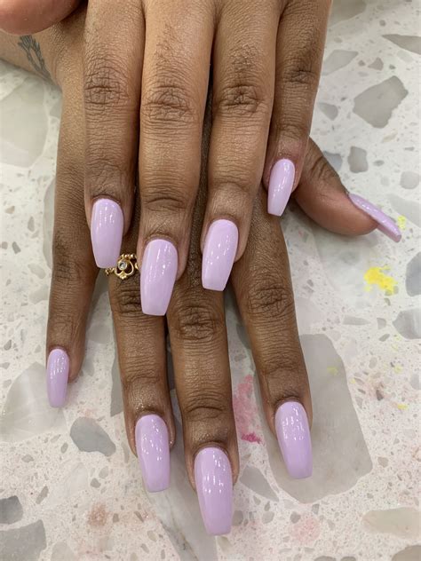 Coffin Lilac Nails Lilac Nails Purple Acrylic Nails Violet Nails