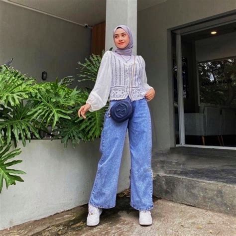Jual Xxx Celana Kulot Jeans Wanita Putih Lilac Hitam Highwaist Denim Jins Cewek Cullote Cutbray
