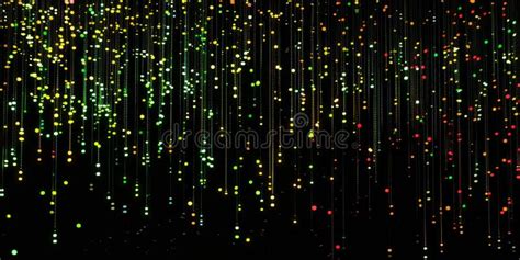 Atmosphere With Digital Rain Effect And Colorful Particles For A Mesmerizing Visual Experience