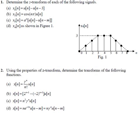 Solved Determine The Z Transform Of Each Of The Following Chegg