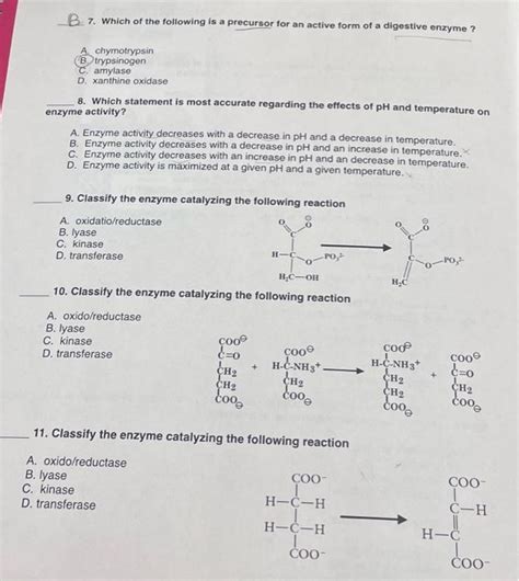 Solved B 7 Which Of The Following Is A Precursor For An