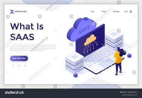 Saas Technology Isometric Concept Vector Illustration Stock Vector Royalty Free 2435852613