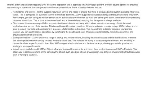 Disaster Recovery Configuration And Operational Guidance Dell Nativeedge With Xmpro