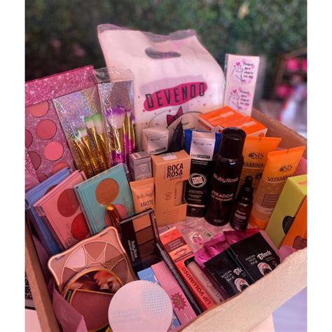 Kit Maquiagem Caixa Melhores Marcas Skin Care Melu Ruby Rose Max Love