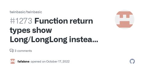 Function Return Types Show Longlonglong Instead Of Longptr Sometimes Dont Show Type At All