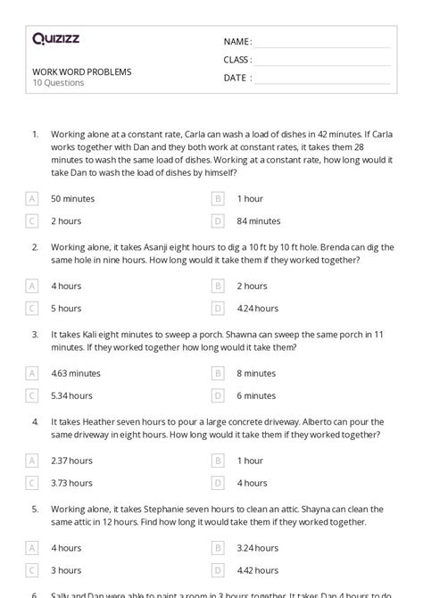 50 Mixed Operation Word Problems Worksheets For 6th Class On Quizizz Free And Printable