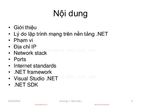 PDF Lập Trình Mạng Đh Công Nghệ Thông Tin Ths Trần Bá Nhiệm Chuong Gioi Thieu Pdf