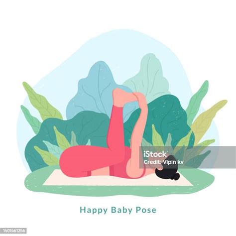 행복한 아기 요가 포즈 요가의 날 축하를 위해 요가를하는 젊은 여성 여성 개체 그룹에 대한 스톡 벡터 아트 및 기타 이미지 개체 그룹 건강한 생활방식 공연 Istock