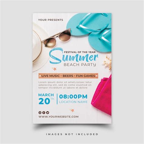 Premium Psd Psd Summer Party Flyer