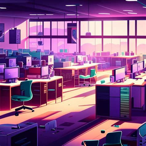 Empty Modern Office Interior 3d Rendering 3d Illustration Stock Illustration Illustration Of