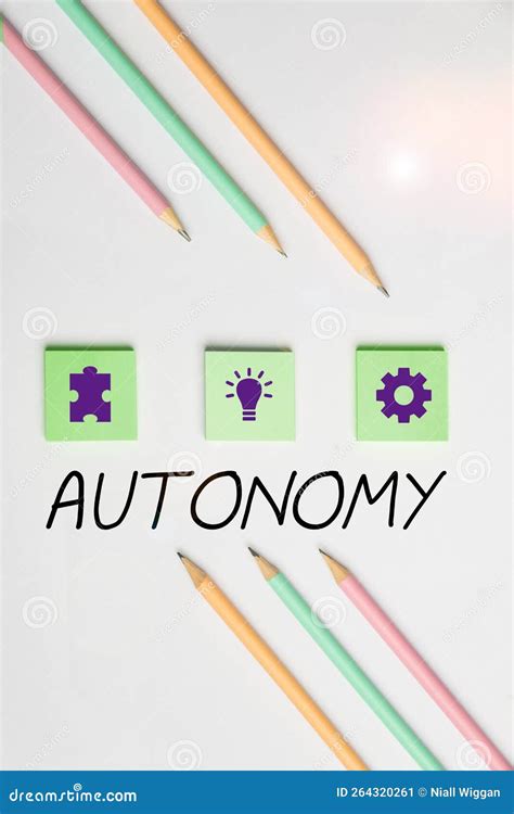 Hand Writing Sign Autonomy Word Written On Vehicle That Can Guide Itself Without Human