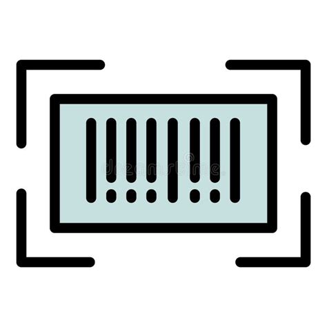 Scan Barcode Icon Outline Vector Mobile Code Stock Vector Illustration Of Digital Screen