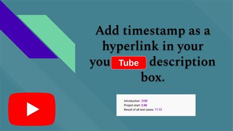 How To Add A TimeStamp Link In Your YouTube Video Description YouTube