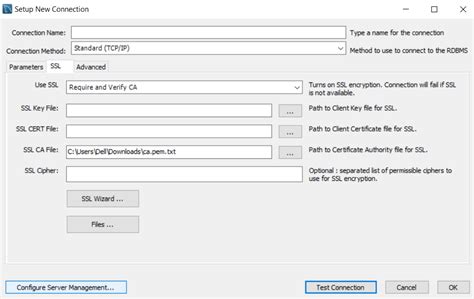 MySQL Workbench Connection