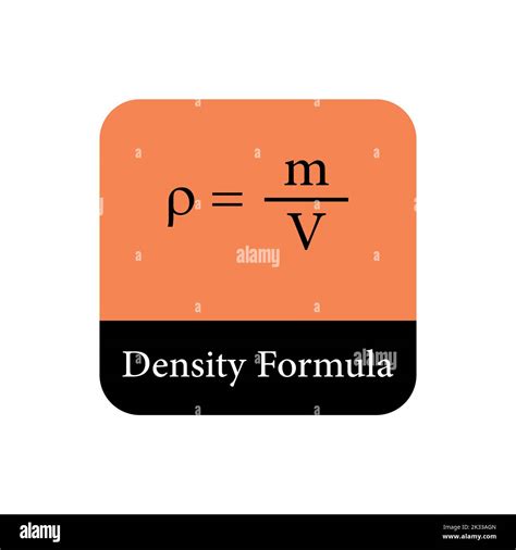 The Density Formula In Chemistry Stock Vector Image And Art Alamy