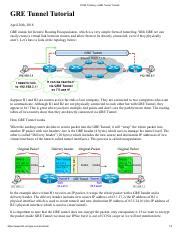 Understanding GRE Tunnels A Comprehensive Tutorial For CCNA Course Hero