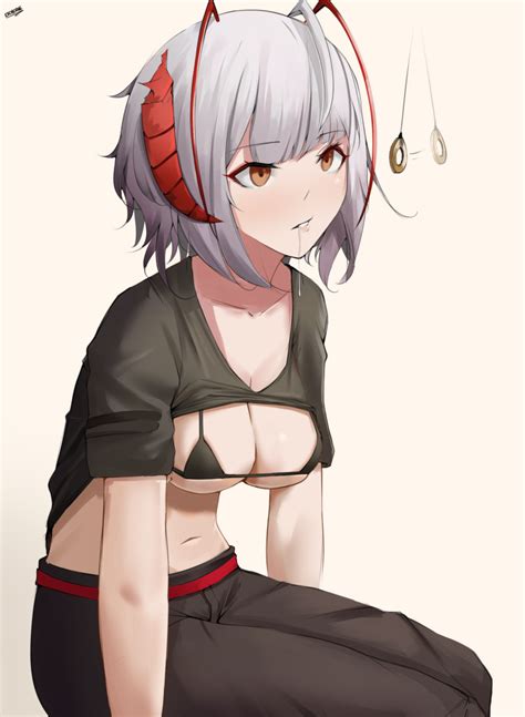 Rule 34 Arknights Drooling Empty Eyes Eroborne Horns Hypnosis Micro Bikini Mind Control Pants