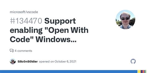 Support Enabling Open With Code Windows Explorer Integration Post Installation · Issue 134470