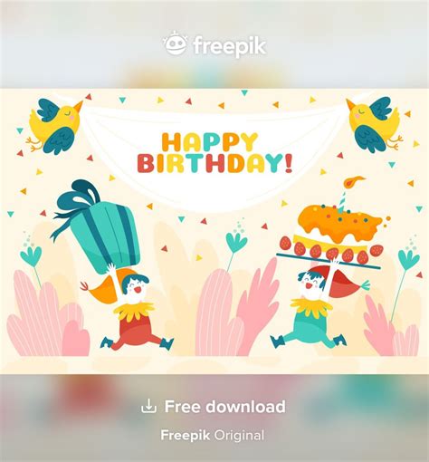 Premium Vector Hand Drawn Birthday Background Birthday Background
