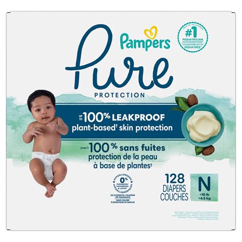Pampers Pure Protection Diapers Newborn Size 0 128 Count