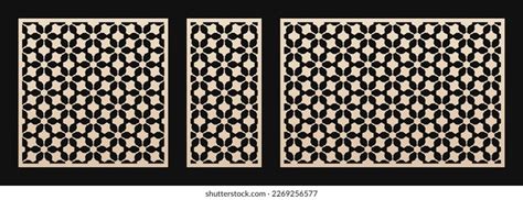 Laser Cut Pattern Vector Set Abstract Stock Vector Royalty Free