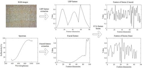 Texture And Spectral Feature Level Fusion Diagram With Cca Algorithm