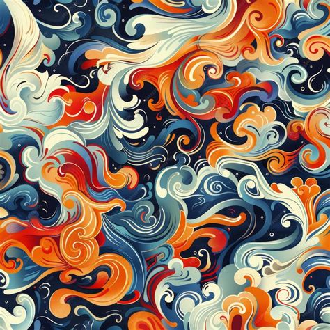 Abstract Swirling Pattern With Vivid Colors Premium Ai Generated Image