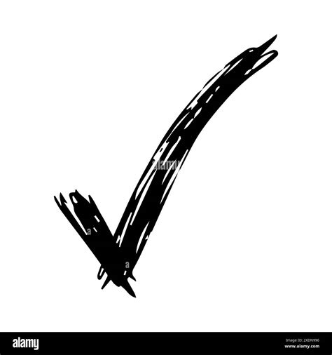 Hand Drawn Check Symbol Black Sketch Check Symbol On White Background Hand Drawn Check Symbol Black Sketch Check Symbol On White Background