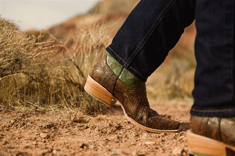 corral men s python embroidery narrow square toe green corral