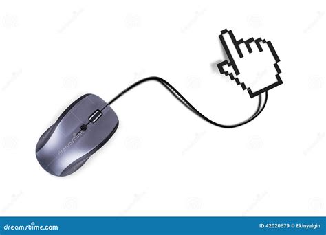 Mouse With Hand Cursor Stock Image Image Of Studio Idea