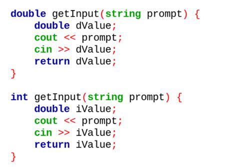 Solved Below Are Two Function Definitions For An Overloaded