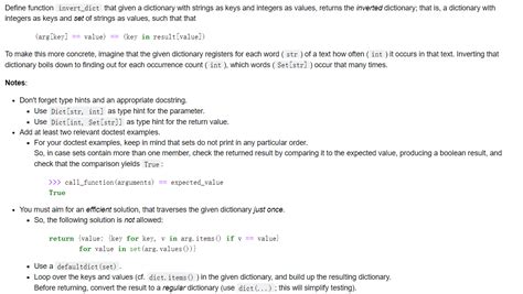 Solved Define Function Invert Dict That Given A Dictionary Chegg