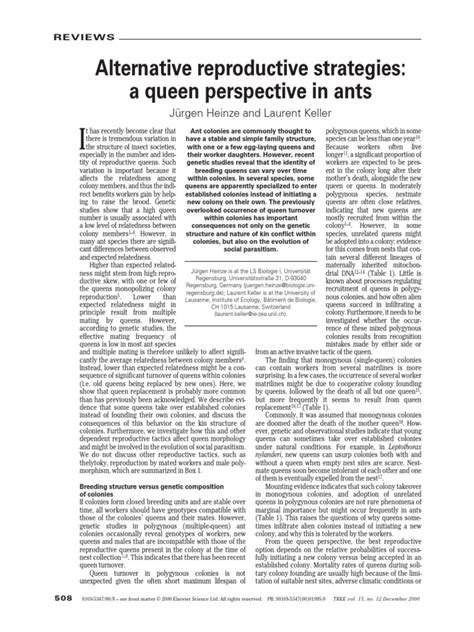 Ant Reproduction Pdf Eusociality Ant