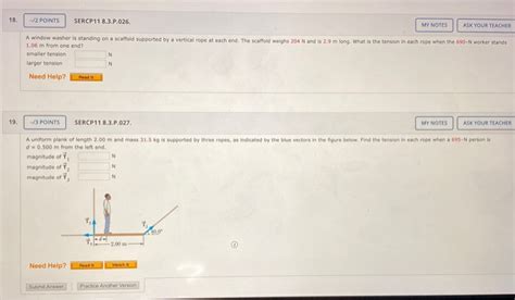 Solved 18 2 Points Sercp11 8 3 P 026 My Notes Ask Your