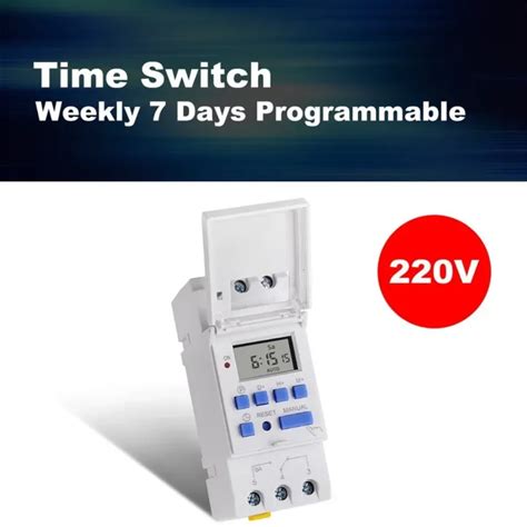 Sinotimer Switch Relay Timer Control Ac 220v 1 5w Weekly 7 Days Digital Programmable Time Din