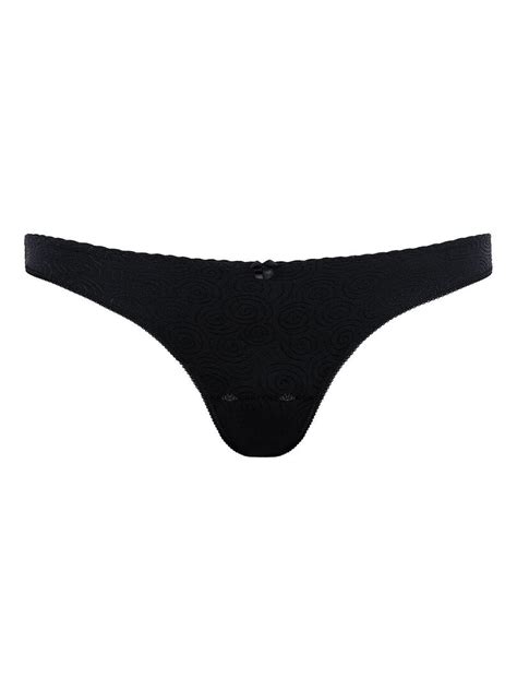 String Tanga Gina Microfibre Noir Kiabi Nu€
