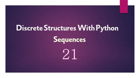 21 Discrete Structures With Python Sequences Explicit Formula