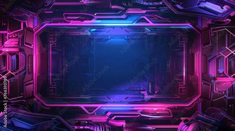 Game Stream Frames Glow Theme For Live Conference Of Gaming Streamers Hud Frame Twitch