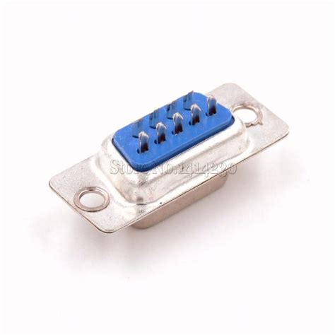 5pcs rs232 serial port connector db9 female socket grandado