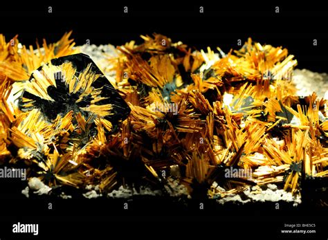Rutile TiO Crystals And Hematite Stock Photo Alamy